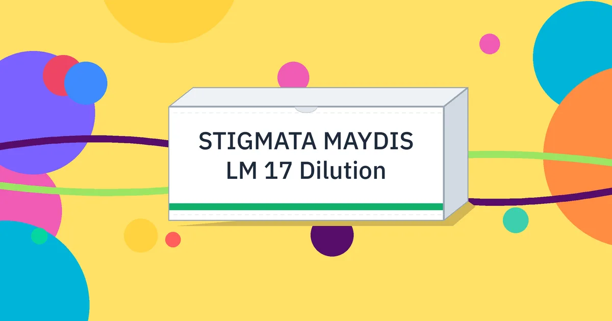 Symbolbild: Packung mit der Aufschrift STIGMATA MAYDIS LM 17 Dilution (PZN 13200976) – Verfügbarkeit und Bezug in Apotheken in Frankfurt am Main