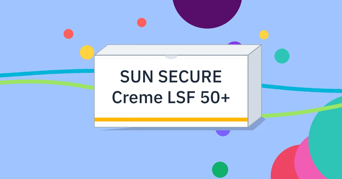 Symbolbild: Packung mit der Aufschrift SUN SECURE Creme LSF 50+ (PZN 20788183) – Verfügbarkeit und Bezug in Apotheken in Frankfurt am Main