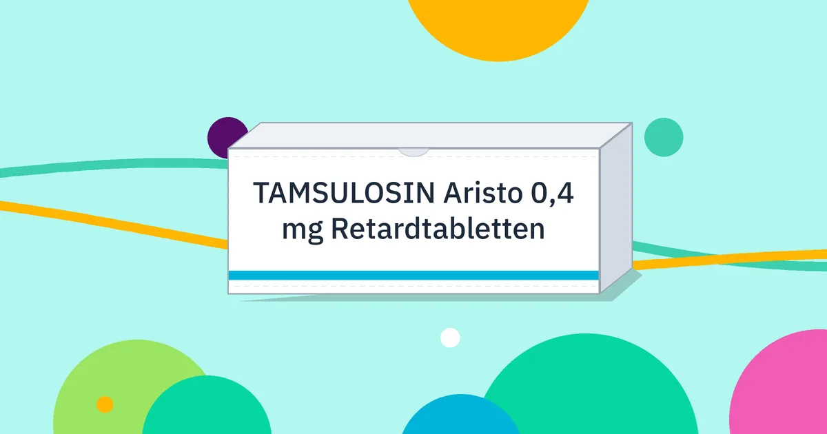 Symbolbild: Packung mit der Aufschrift TAMSULOSIN Aristo 0,4 mg Retardtabletten (PZN 09205583) – Verfügbarkeit und Bezug in Apotheken in Frankfurt am Main
