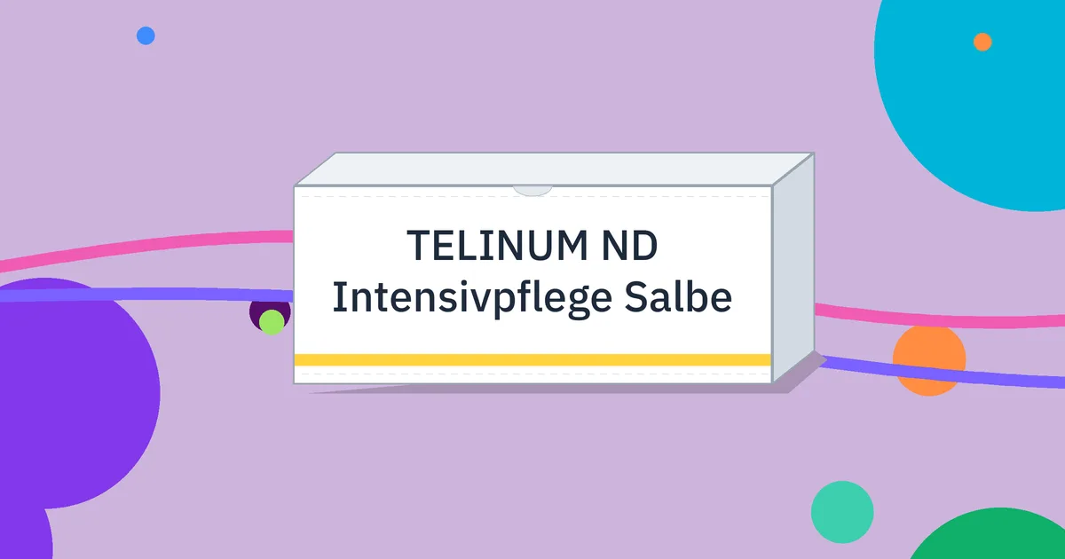Symbolbild: Packung mit der Aufschrift TELINUM ND Intensivpflege Salbe (PZN 10205128) – Verfügbarkeit und Bezug in Apotheken in Frankfurt am Main