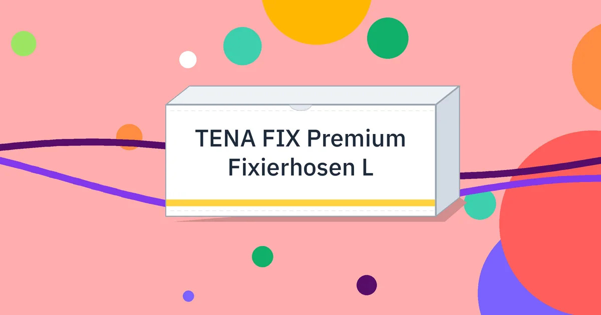 Symbolbild: Packung mit der Aufschrift TENA FIX Premium Fixierhosen L (PZN 03472892) – Verfügbarkeit und Bezug in Apotheken in Frankfurt am Main