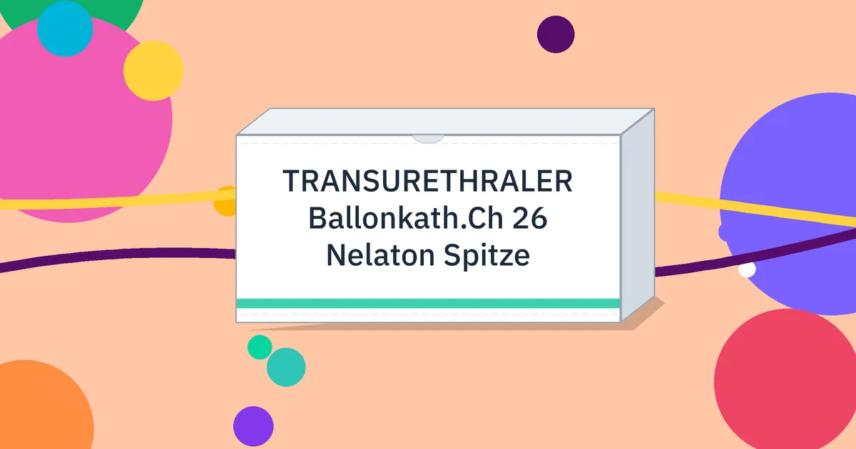 Symbolbild: Packung mit der Aufschrift TRANSURETHRALER Ballonkath.Ch 26 Nelaton Spitze (PZN 09061345) – Verfügbarkeit und Bezug in Apotheken in Frankfurt am Main