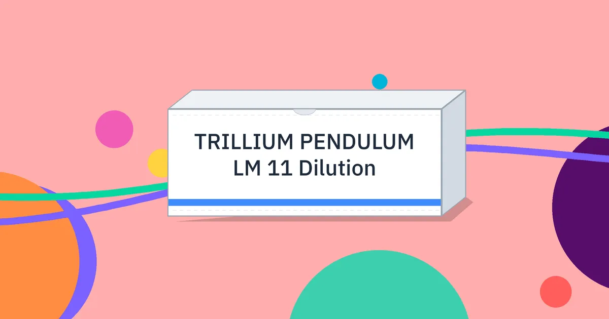 Symbolbild: Packung mit der Aufschrift TRILLIUM PENDULUM LM 11 Dilution (PZN 13227099) – Verfügbarkeit und Bezug in Apotheken in Frankfurt am Main