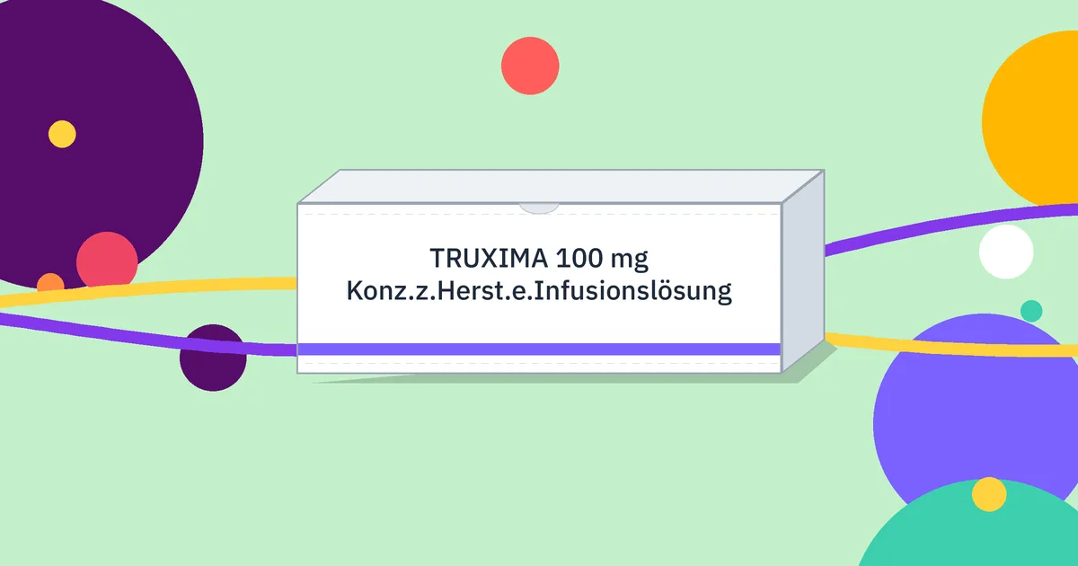 Symbolbild: Packung mit der Aufschrift TRUXIMA 100 mg Konz.z.Herst.e.Infusionslösung (PZN 15420647) – Verfügbarkeit und Bezug in Apotheken in Frankfurt am Main