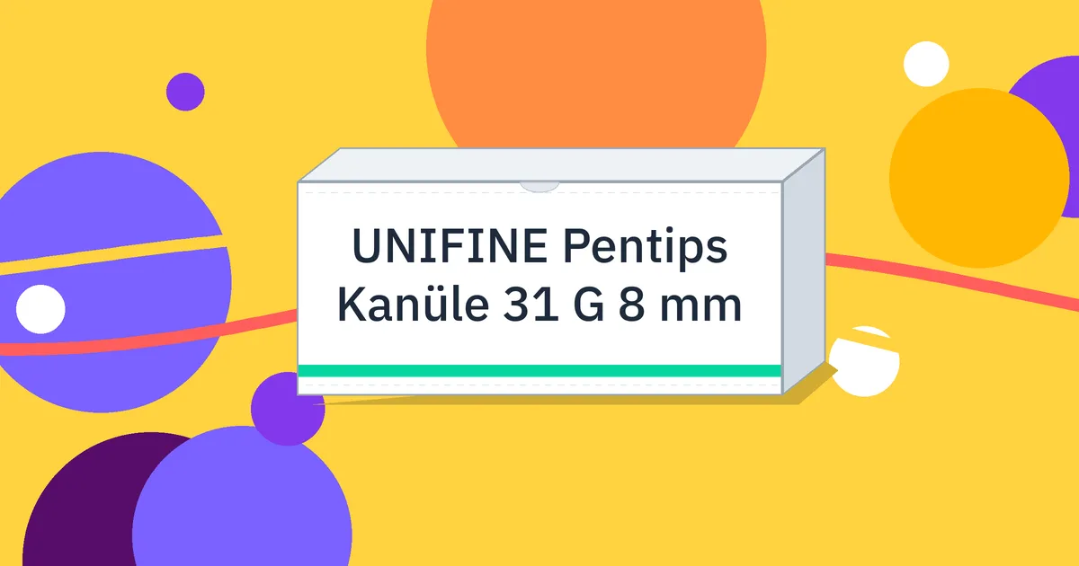 Symbolbild: Packung mit der Aufschrift UNIFINE Pentips Kanüle 31 G 8 mm (PZN 14325148) – Verfügbarkeit und Bezug in Apotheken in Frankfurt am Main