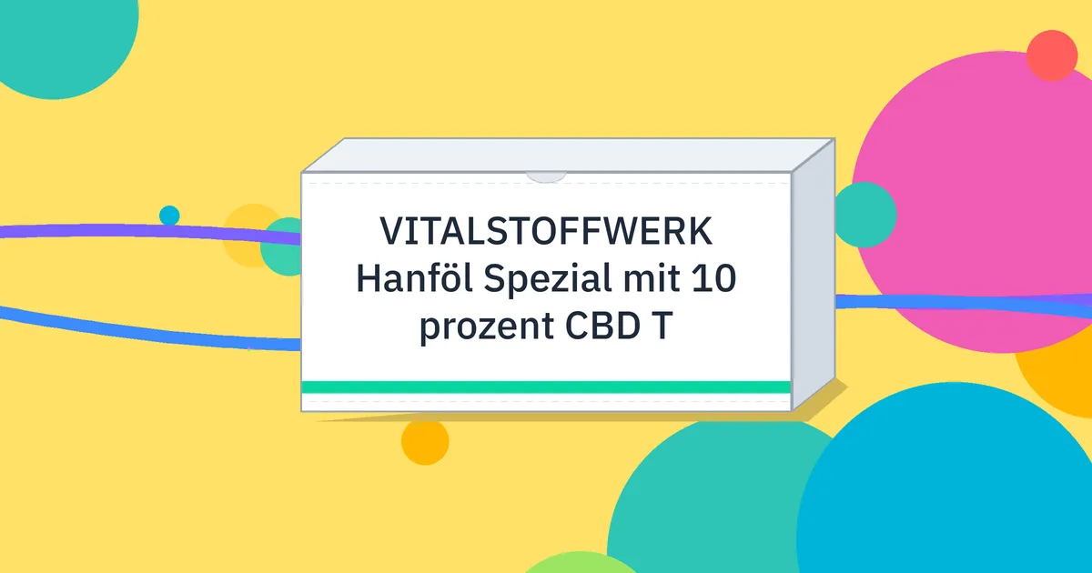 Symbolbild: Packung mit der Aufschrift VITALSTOFFWERK Hanföl Spezial mit 10 prozent CBD T (PZN 18466532) – Verfügbarkeit und Bezug in Apotheken in Frankfurt am Main