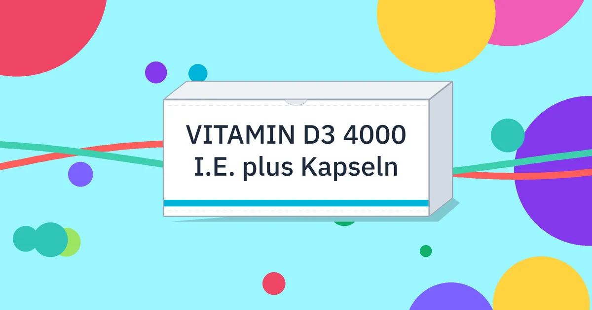 Symbolbild: Packung mit der Aufschrift VITAMIN D3 4000 I.E. plus Kapseln (PZN 18084612) – Verfügbarkeit und Bezug in Apotheken in Frankfurt am Main