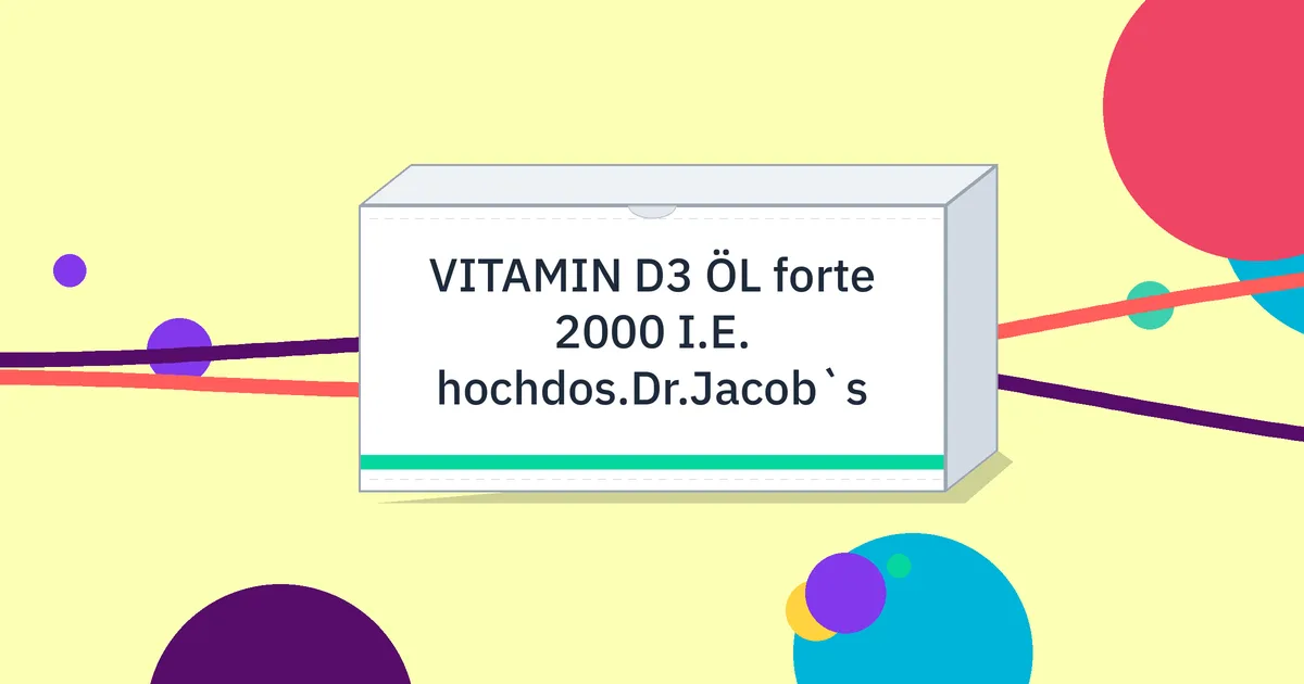 Symbolbild: Packung mit der Aufschrift VITAMIN D3 ÖL forte 2000 I.E. hochdos.Dr.Jacob`s (PZN 13784902) – Verfügbarkeit und Bezug in Apotheken in Frankfurt am Main