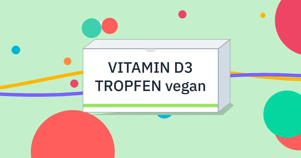 Symbolbild: Packung mit der Aufschrift VITAMIN D3 TROPFEN vegan (PZN 17570204) – Verfügbarkeit und Bezug in Apotheken in Frankfurt am Main