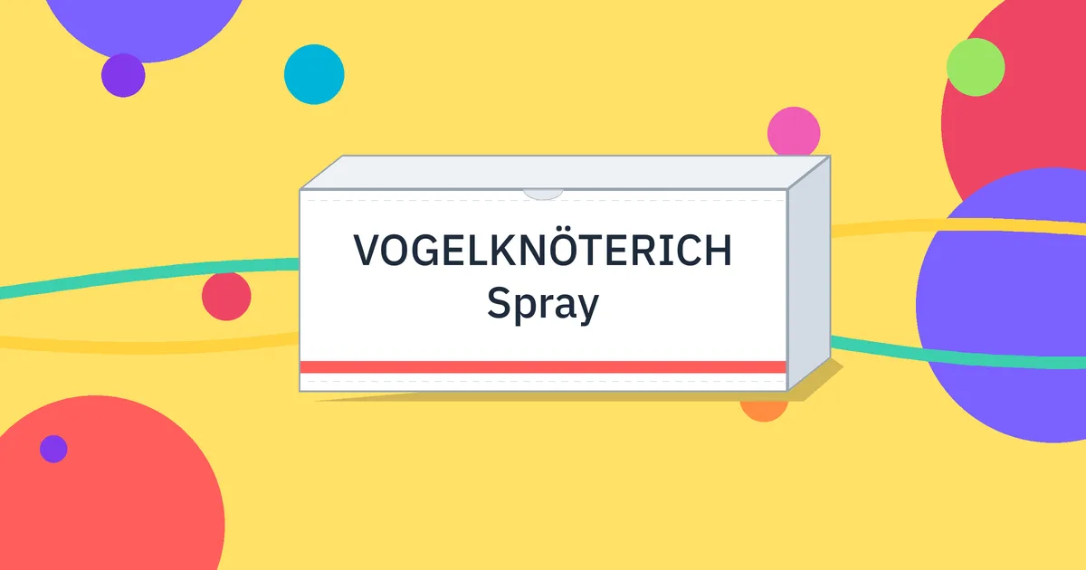 Symbolbild: Packung mit der Aufschrift VOGELKNÖTERICH Spray (PZN 11713832) – Verfügbarkeit und Bezug in Apotheken in Frankfurt am Main