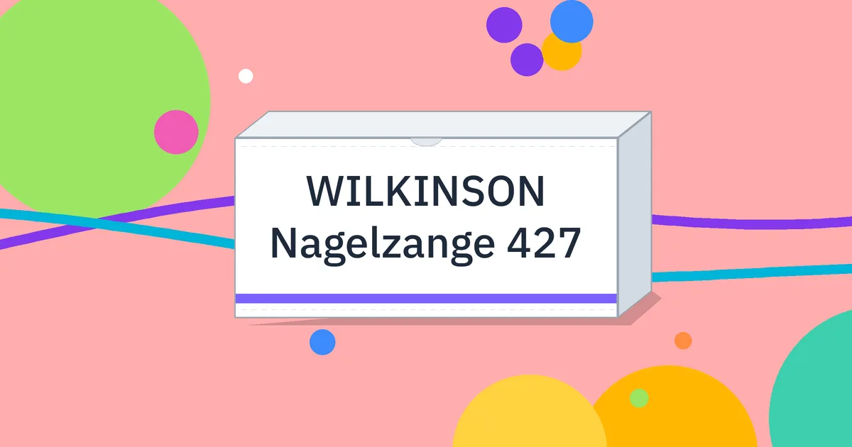Symbolbild: Packung mit der Aufschrift WILKINSON Nagelzange 427 (PZN 04515712) – Verfügbarkeit und Bezug in Apotheken in Frankfurt am Main