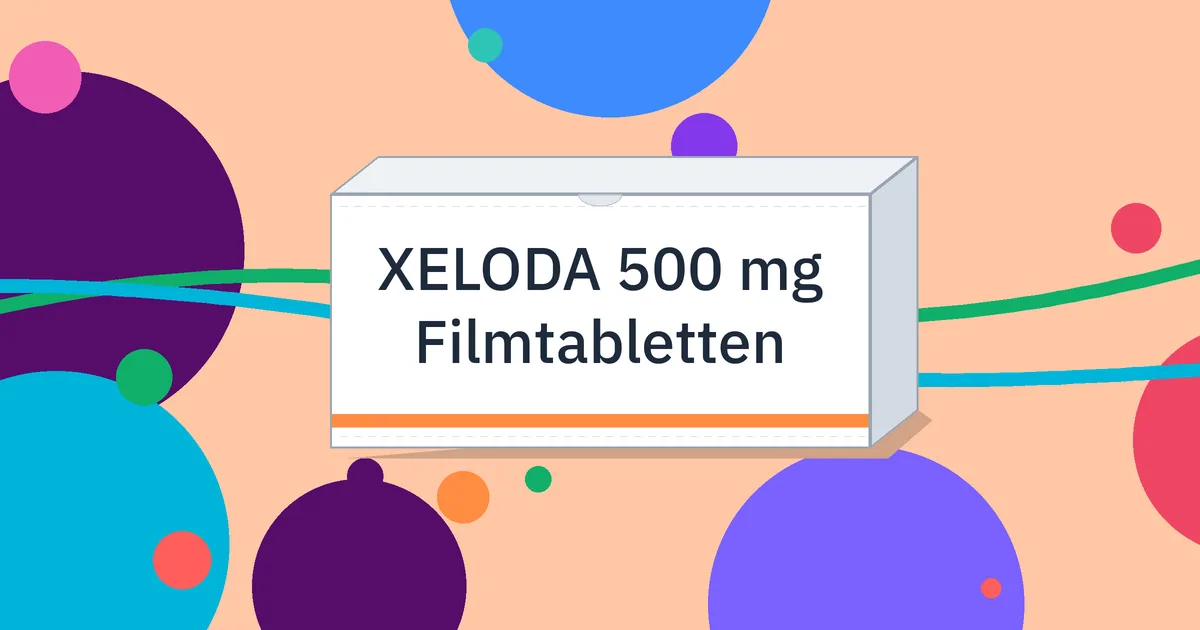 Symbolbild: Packung mit der Aufschrift XELODA 500 mg Filmtabletten (PZN 10917538) – Verfügbarkeit und Bezug in Apotheken in Frankfurt am Main