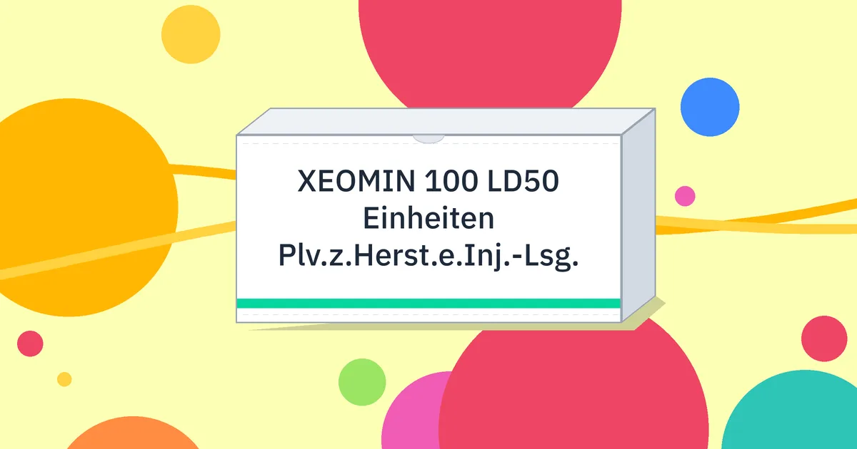 Symbolbild: Packung mit der Aufschrift XEOMIN 100 LD50 Einheiten Plv.z.Herst.e.Inj.-Lsg. (PZN 08892400) – Verfügbarkeit und Bezug in Apotheken in Frankfurt am Main