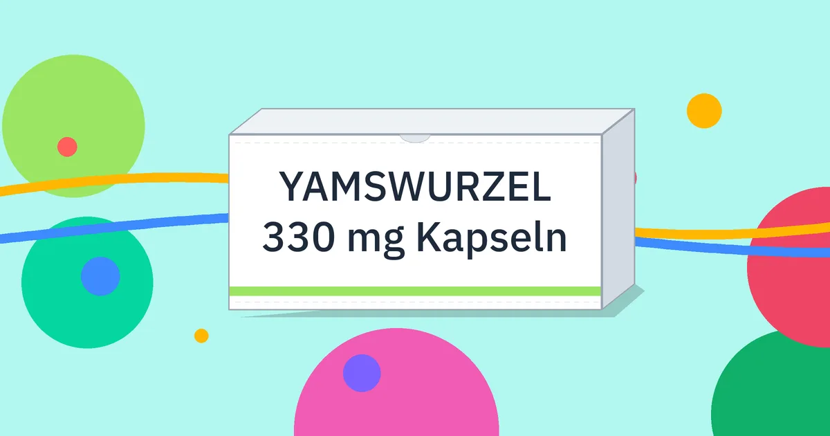 Symbolbild: Packung mit der Aufschrift YAMSWURZEL 330 mg Kapseln (PZN 17191317) – Verfügbarkeit und Bezug in Apotheken in Frankfurt am Main