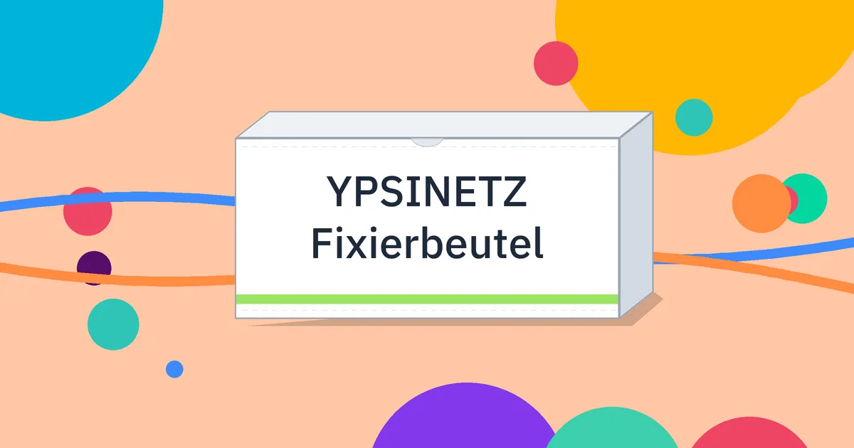Symbolbild: Packung mit der Aufschrift YPSINETZ Fixierbeutel (PZN 12605168) – Verfügbarkeit und Bezug in Apotheken in Frankfurt am Main