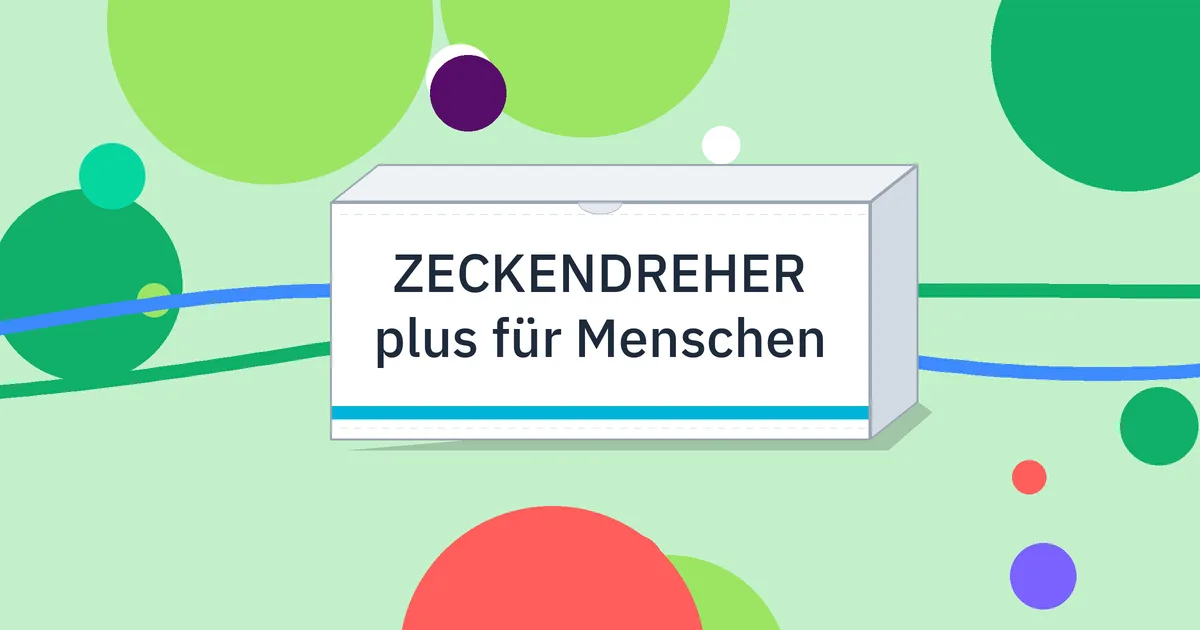 Symbolbild: Packung mit der Aufschrift ZECKENDREHER plus für Menschen (PZN 17938638) – Verfügbarkeit und Bezug in Apotheken in Frankfurt am Main
