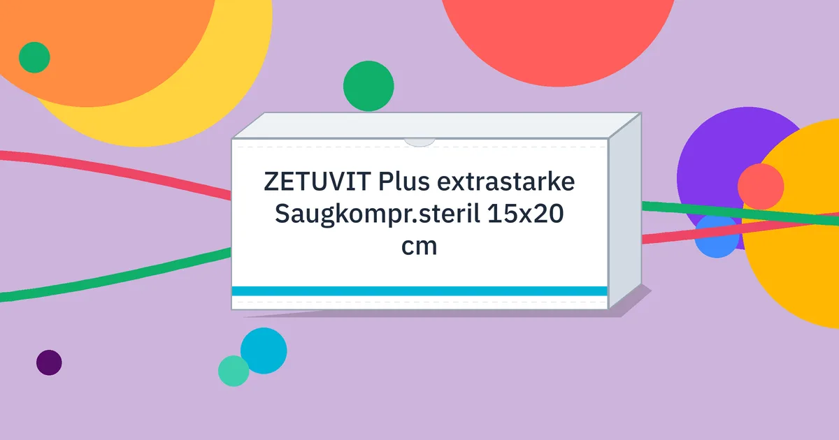 Symbolbild: Packung mit der Aufschrift ZETUVIT Plus extrastarke Saugkompr.steril 15x20 cm (PZN 17886166) – Verfügbarkeit und Bezug in Apotheken in Frankfurt am Main