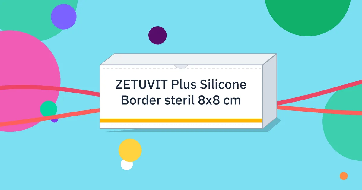 Symbolbild: Packung mit der Aufschrift ZETUVIT Plus Silicone Border steril 8x8 cm (PZN 20123880) – Verfügbarkeit und Bezug in Apotheken in Frankfurt am Main