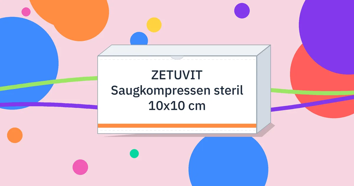 Symbolbild: Packung mit der Aufschrift ZETUVIT Saugkompressen steril 10x10 cm (PZN 18717069) – Verfügbarkeit und Bezug in Apotheken in Frankfurt am Main