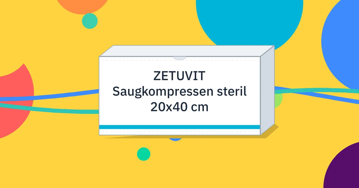 Symbolbild: Packung mit der Aufschrift ZETUVIT Saugkompressen steril 20x40 cm (PZN 19923687) – Verfügbarkeit und Bezug in Apotheken in Frankfurt am Main