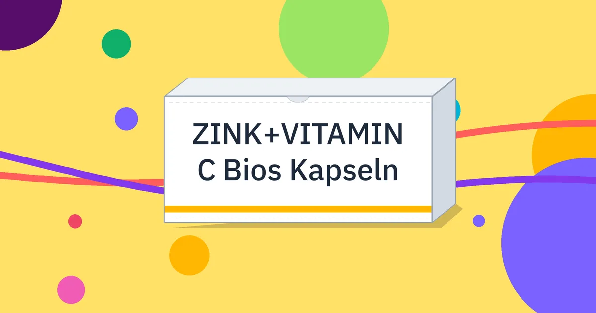 Symbolbild: Packung mit der Aufschrift ZINK+VITAMIN C Bios Kapseln (PZN 01104687) – Verfügbarkeit und Bezug in Apotheken in Frankfurt am Main
