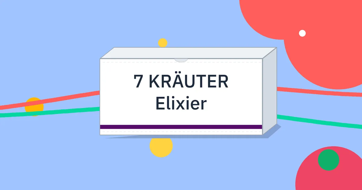 Symbolbild: Packung mit der Aufschrift 7 KRÄUTER Elixier (PZN 18683086) – Verfügbarkeit und Bezug in Apotheken in Frankfurt am Main