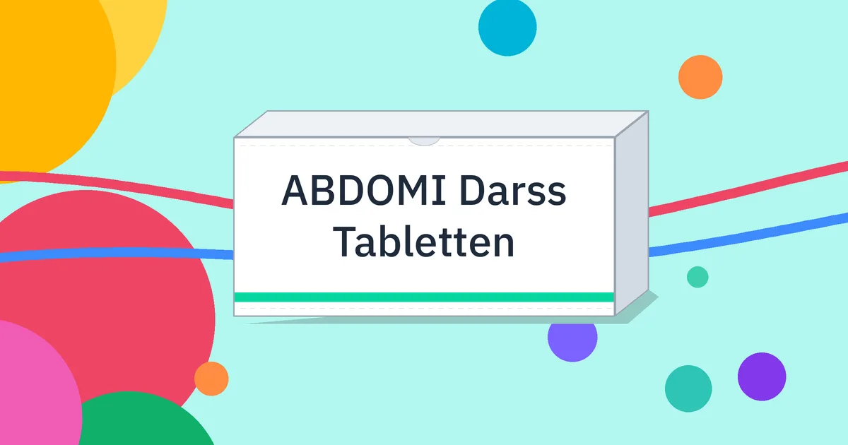 Symbolbild: Packung mit der Aufschrift ABDOMI Darss Tabletten (PZN 08489147) – Verfügbarkeit und Bezug in Apotheken in Frankfurt am Main