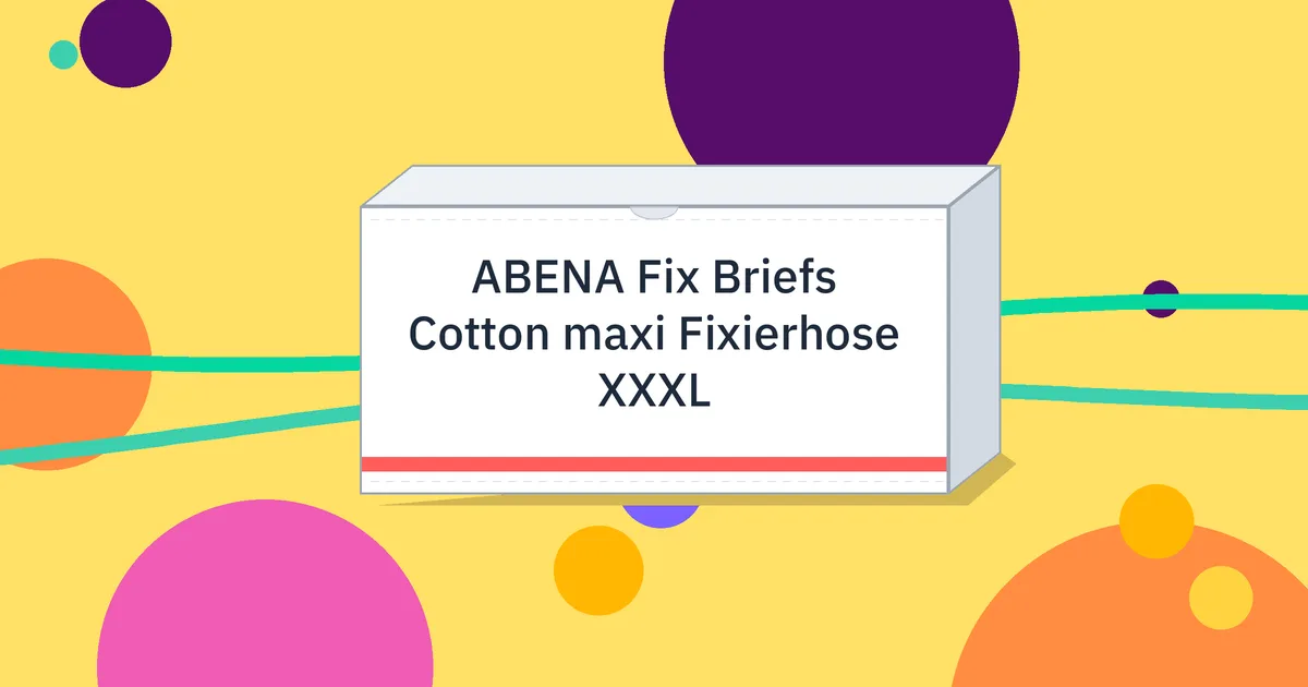 Symbolbild: Packung mit der Aufschrift ABENA Fix Briefs Cotton maxi Fixierhose XXXL (PZN 18161063) – Verfügbarkeit und Bezug in Apotheken in Frankfurt am Main