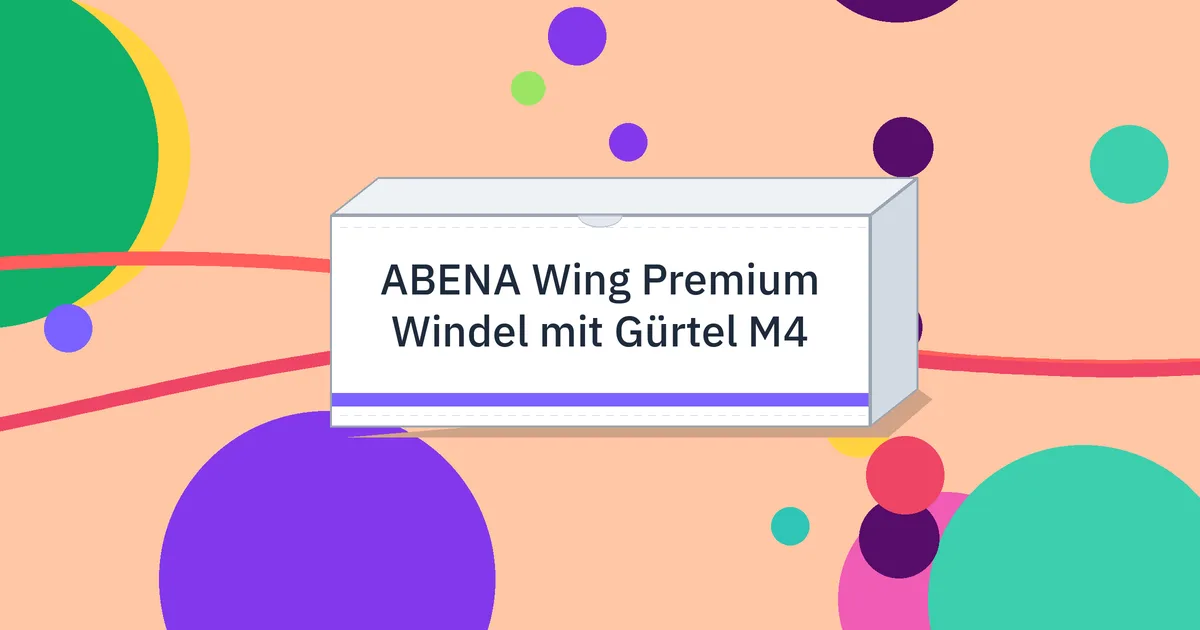 Symbolbild: Packung mit der Aufschrift ABENA Wing Premium Windel mit Gürtel M4 (PZN 17468842) – Verfügbarkeit und Bezug in Apotheken in Frankfurt am Main