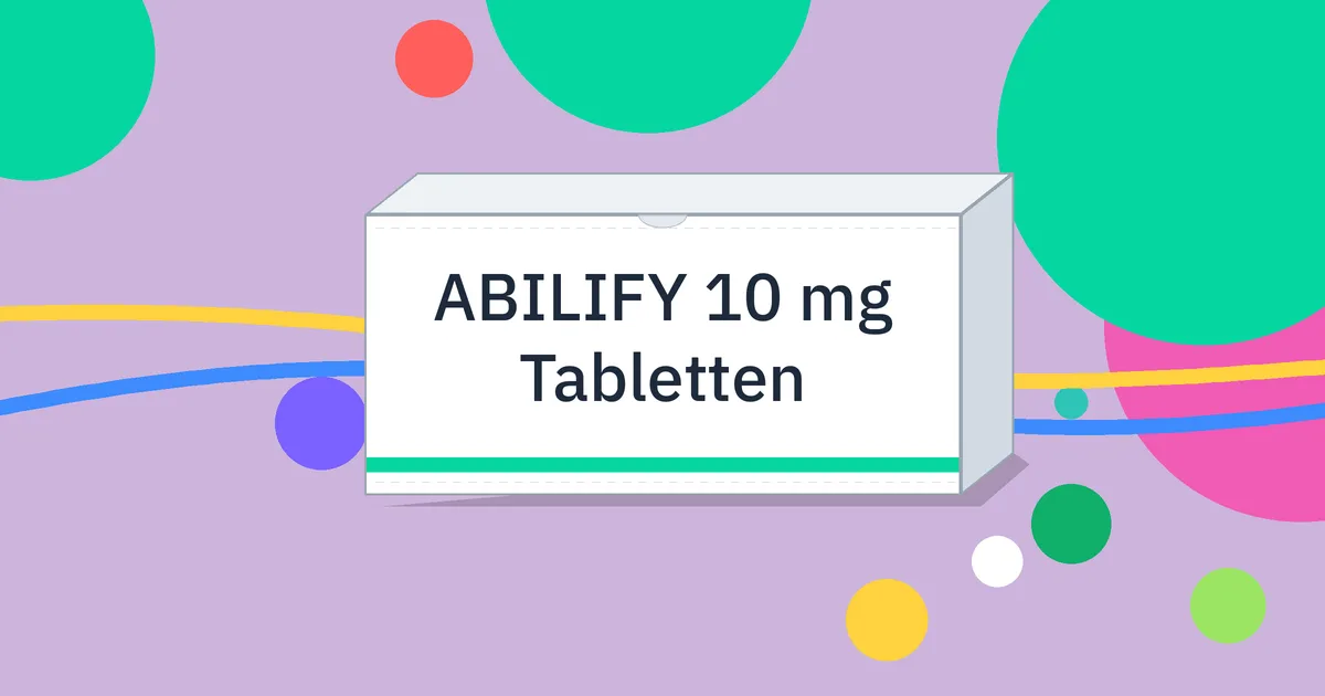 Symbolbild: Packung mit der Aufschrift ABILIFY 10 mg Tabletten (PZN 00098890) – Verfügbarkeit und Bezug in Apotheken in Frankfurt am Main