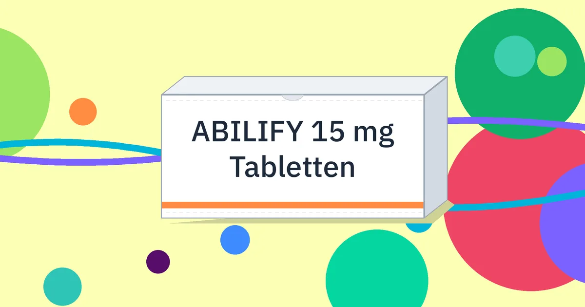 Symbolbild: Packung mit der Aufschrift ABILIFY 15 mg Tabletten (PZN 06341676) – Verfügbarkeit und Bezug in Apotheken in Frankfurt am Main