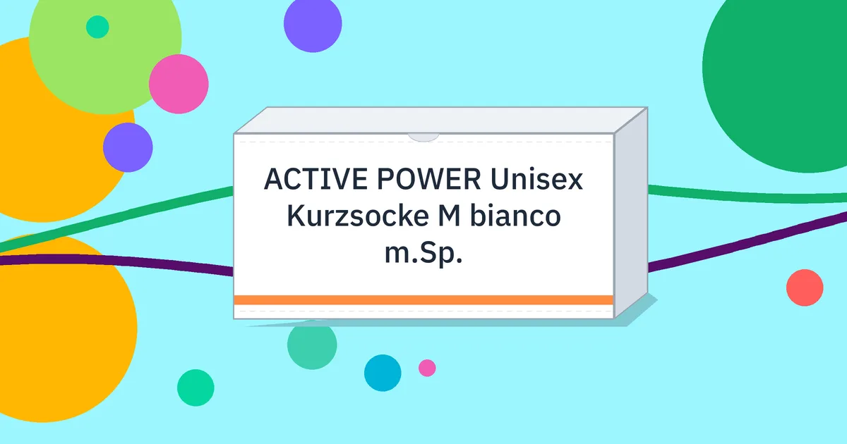 Symbolbild: Packung mit der Aufschrift ACTIVE POWER Unisex Kurzsocke M bianco m.Sp. (PZN 16194383) – Verfügbarkeit und Bezug in Apotheken in Frankfurt am Main