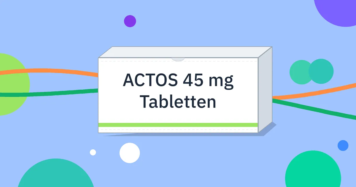Symbolbild: Packung mit der Aufschrift ACTOS 45 mg Tabletten (PZN 06920339) – Verfügbarkeit und Bezug in Apotheken in Frankfurt am Main
