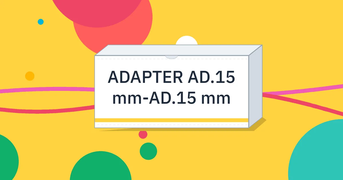 Symbolbild: Packung mit der Aufschrift ADAPTER AD.15 mm-AD.15 mm (PZN 16955818) – Verfügbarkeit und Bezug in Apotheken in Frankfurt am Main