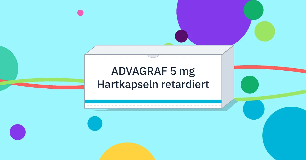 Symbolbild: Packung mit der Aufschrift ADVAGRAF 5 mg Hartkapseln retardiert (PZN 14357846) – Verfügbarkeit und Bezug in Apotheken in Frankfurt am Main