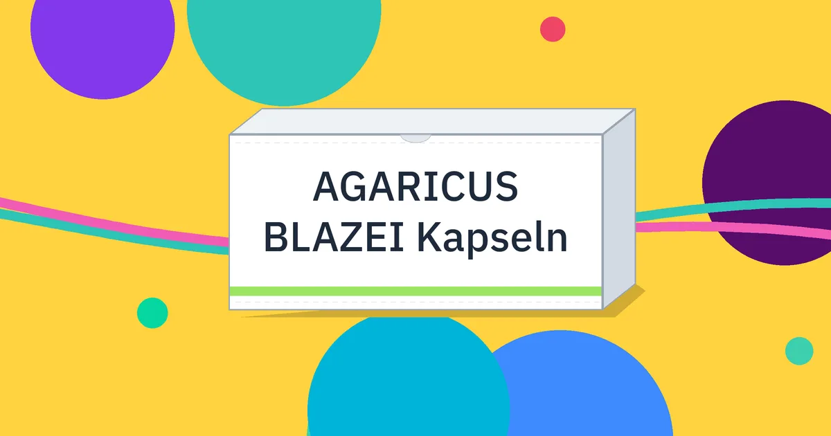 Symbolbild: Packung mit der Aufschrift AGARICUS BLAZEI Kapseln (PZN 06435041) – Verfügbarkeit und Bezug in Apotheken in Frankfurt am Main