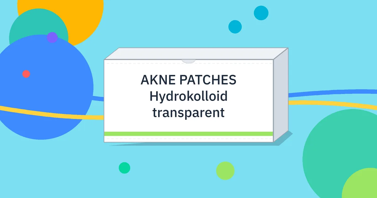 Symbolbild: Packung mit der Aufschrift AKNE PATCHES Hydrokolloid transparent (PZN 20162213) – Verfügbarkeit und Bezug in Apotheken in Frankfurt am Main