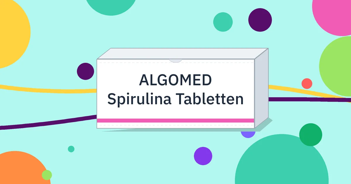Symbolbild: Packung mit der Aufschrift ALGOMED Spirulina Tabletten (PZN 19556645) – Verfügbarkeit und Bezug in Apotheken in Frankfurt am Main