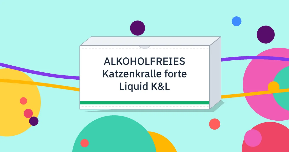 Symbolbild: Packung mit der Aufschrift ALKOHOLFREIES Katzenkralle forte Liquid K&L (PZN 16900533) – Verfügbarkeit und Bezug in Apotheken in Frankfurt am Main