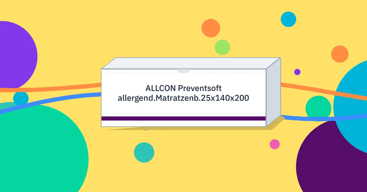 Symbolbild: Packung mit der Aufschrift ALLCON Preventsoft allergend.Matratzenb.25x140x200 (PZN 12445546) – Verfügbarkeit und Bezug in Apotheken in Frankfurt am Main