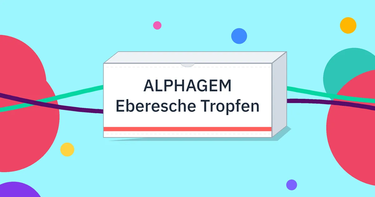 Symbolbild: Packung mit der Aufschrift ALPHAGEM Eberesche Tropfen (PZN 20297427) – Verfügbarkeit und Bezug in Apotheken in Frankfurt am Main