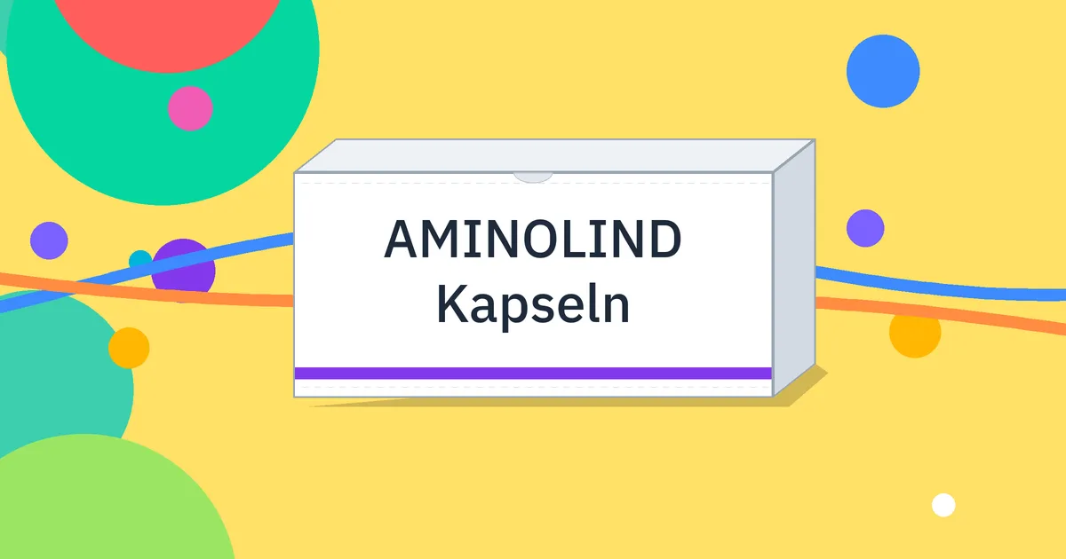 Symbolbild: Packung mit der Aufschrift AMINOLIND Kapseln (PZN 16770705) – Verfügbarkeit und Bezug in Apotheken in Frankfurt am Main