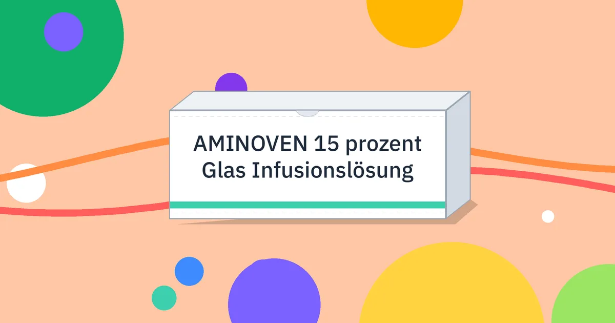 Symbolbild: Packung mit der Aufschrift AMINOVEN 15 prozent Glas Infusionslösung (PZN 01214393) – Verfügbarkeit und Bezug in Apotheken in Frankfurt am Main