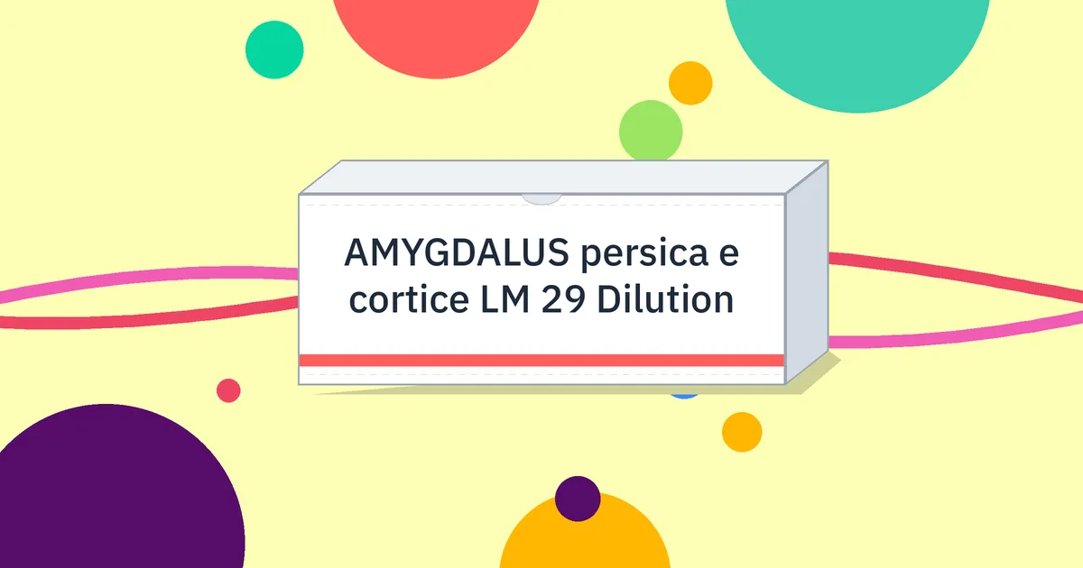 Symbolbild: Packung mit der Aufschrift AMYGDALUS persica e cortice LM 29 Dilution (PZN 13326252) – Verfügbarkeit und Bezug in Apotheken in Frankfurt am Main