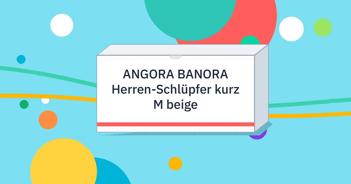 Symbolbild: Packung mit der Aufschrift ANGORA BANORA Herren-Schlüpfer kurz M beige (PZN 01540690) – Verfügbarkeit und Bezug in Apotheken in Frankfurt am Main