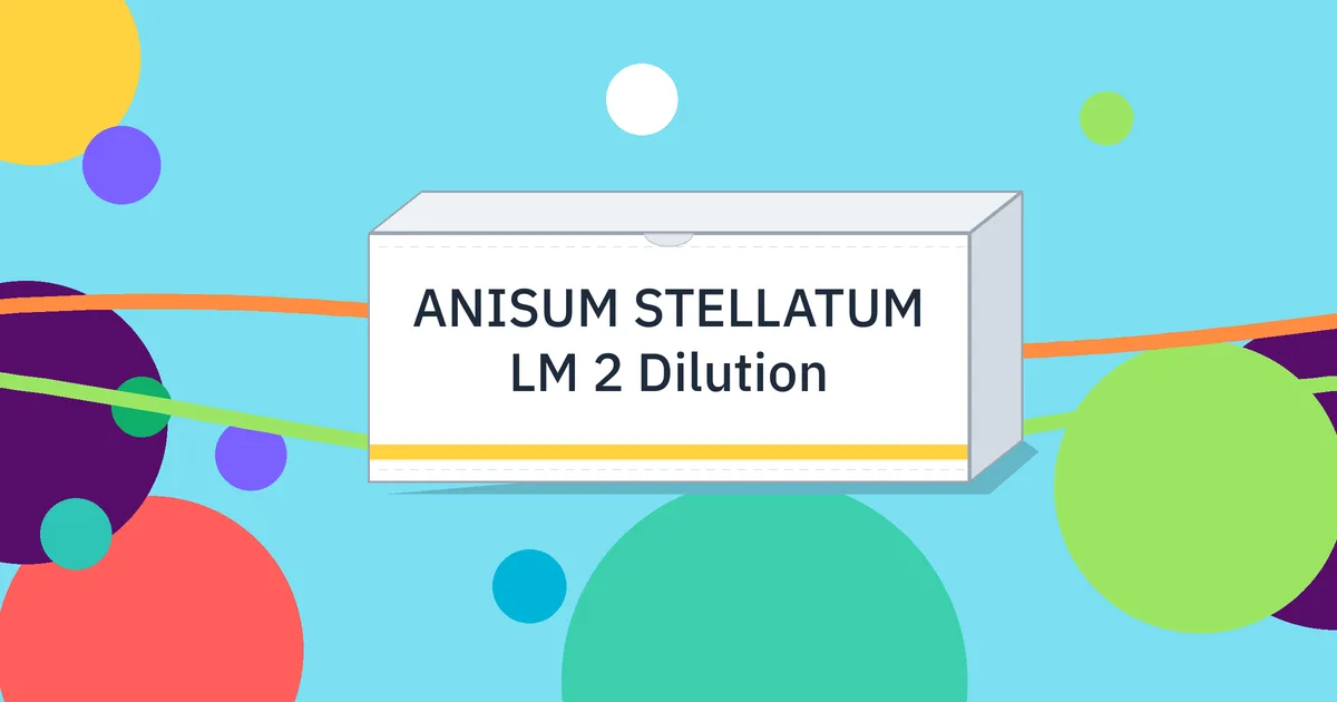 Symbolbild: Packung mit der Aufschrift ANISUM STELLATUM LM 2 Dilution (PZN 13369244) – Verfügbarkeit und Bezug in Apotheken in Frankfurt am Main