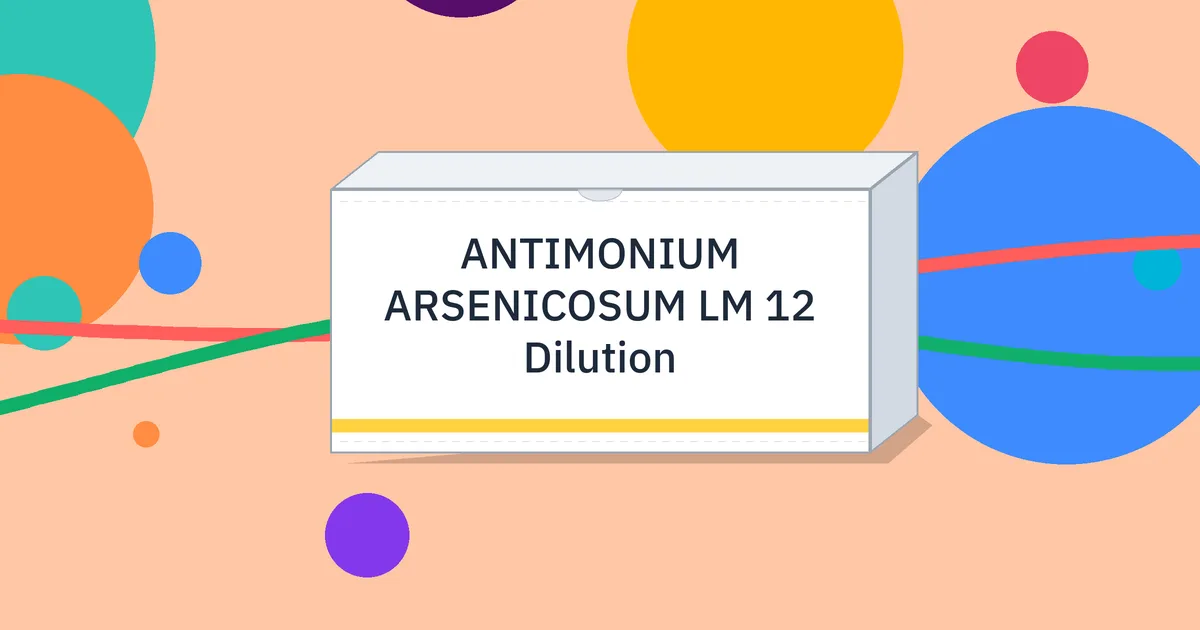 Symbolbild: Packung mit der Aufschrift ANTIMONIUM ARSENICOSUM LM 12 Dilution (PZN 13372140) – Verfügbarkeit und Bezug in Apotheken in Frankfurt am Main