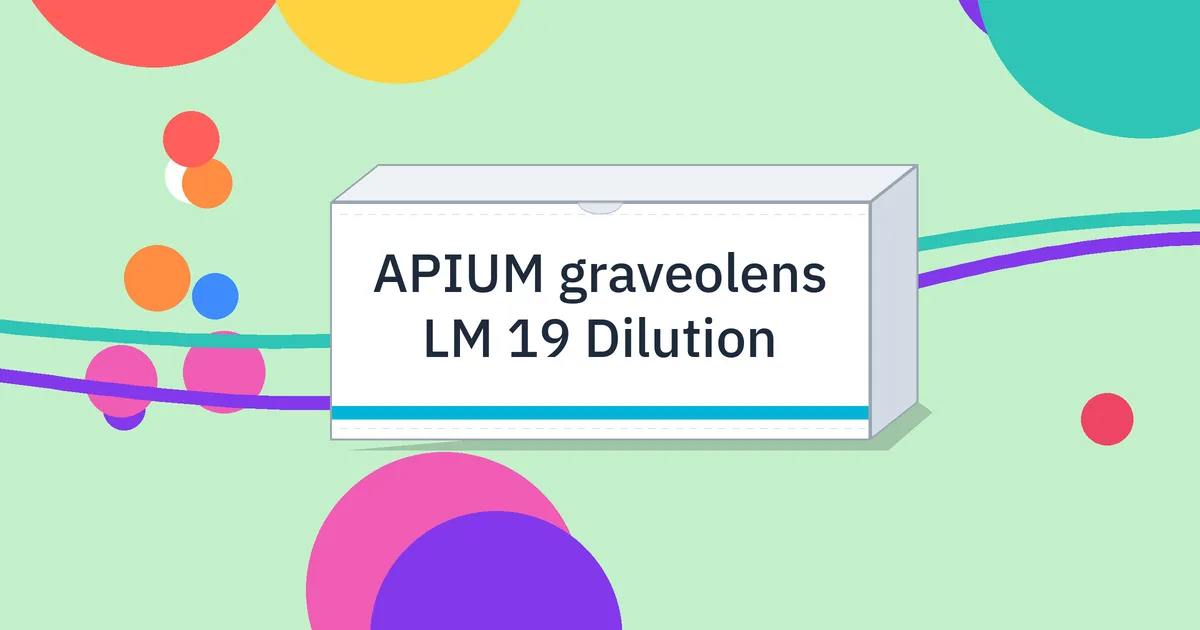Symbolbild: Packung mit der Aufschrift APIUM graveolens LM 19 Dilution (PZN 13378409) – Verfügbarkeit und Bezug in Apotheken in Frankfurt am Main