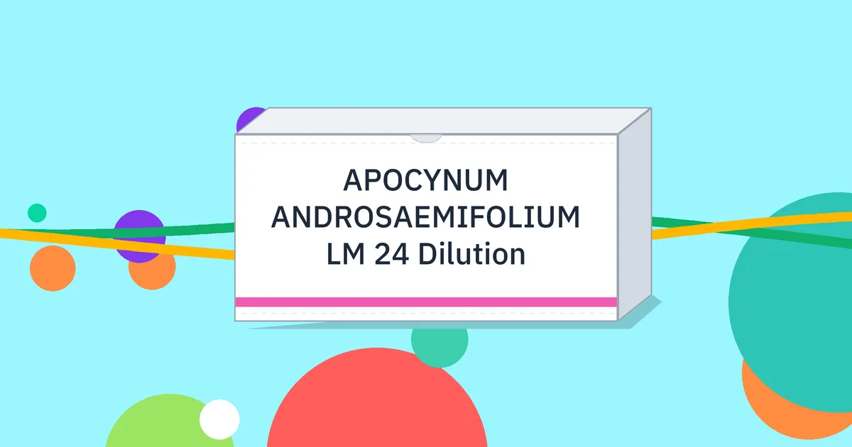 Symbolbild: Packung mit der Aufschrift APOCYNUM ANDROSAEMIFOLIUM LM 24 Dilution (PZN 13380518) – Verfügbarkeit und Bezug in Apotheken in Frankfurt am Main