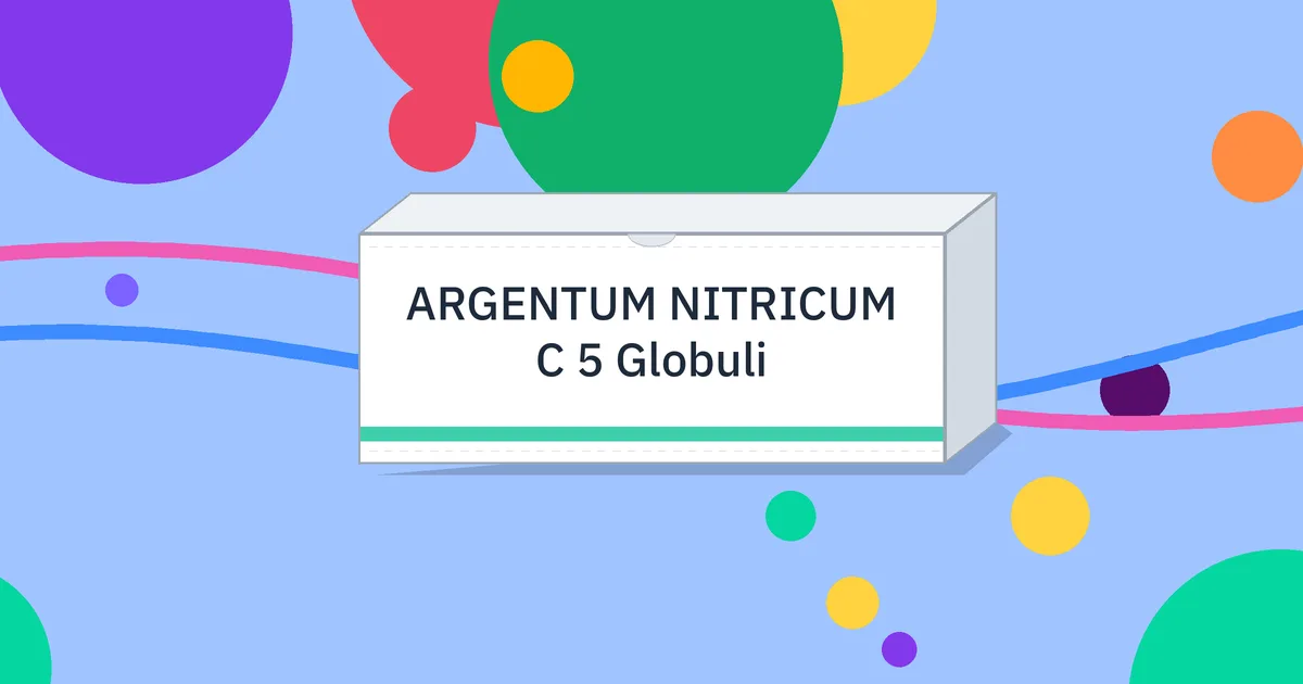 Symbolbild: Packung mit der Aufschrift ARGENTUM NITRICUM C 5 Globuli (PZN 07246201) – Verfügbarkeit und Bezug in Apotheken in Frankfurt am Main